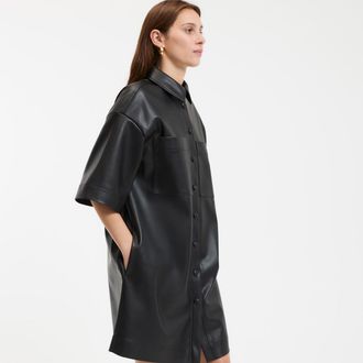 La Redoute Collections Robe Ample Et Courte En Simili Signature Sara