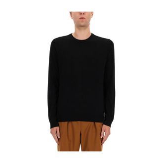 HUGO BOSS L-Borello Rundhals-Pullover - - Knitwear - Herren - Schwarzk - S