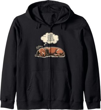 Jimbeels Frauchen war Heute Wieder so anstrengend Dackel m&uuml;de Kapuzenjacke