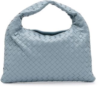 Bottega Veneta Hobo Bags - Small Calfskin Intrecciato Hop Hobo - Gr. unisize - in Blau - f&uuml;r Damen