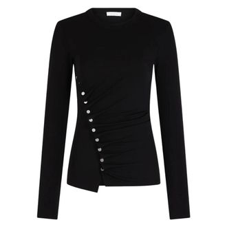 Paco Rabanne Drapierter Jersey-Top - - Tops - Damen - Schwarzk - XS