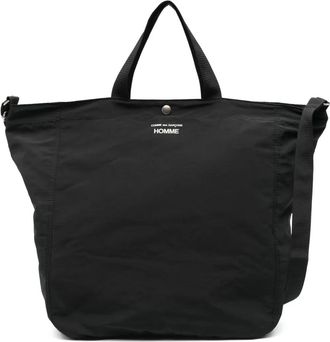 Comme Des Garçons sac à main à logo imprimé - Noir