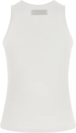 Vivienne Westwood Logo-Embroidered Ribbed Cotton Tank Top - White