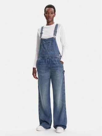 Tommy Jeans Latzhose Classic DW0DW20529 Blau Straight Fit