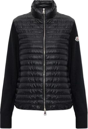Moncler Femme, Pulls, Noir, Taille: 42 FR Padded Cardigan