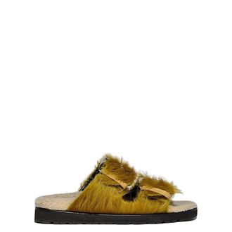 Dsquared2 Sandalen mit 20-mm-Absatz und Obermaterial aus langem Ponyhaar - - Shoes - Damen - Orange - 36 EU
