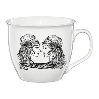 Ambition Tasse mit Sternzeichen Zwillinge 550ml Zodiac Jumbotasse Porzellan Sp&uuml;lmaschine & Mikrowelle 1 St&uuml;ck