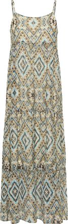 Izia Maxikleid mit Spaghettitr&auml;gern Damen Blau Gold