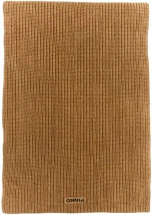 Pinko Pinko, Femme, Accessoires, Beige, Taille: ONE Size Slovenia Scarf Half English