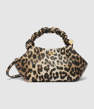 Ganni Sac Small Bou Grained Printed Almond Milk