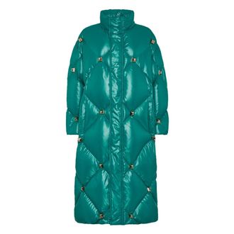 Philipp Plein Lange Pufferjacke - - Coats - Damen - Gr&uuml;n - S