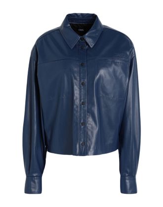 Karl Lagerfeld FAUX LEATHER SHIRT