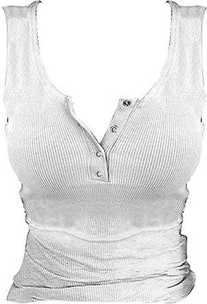 Generic Lot de 3 hauts dentra&icirc;nement pour femme - Grande taille - D&eacute;bardeurs d&eacute;t&eacute; sans manches - D&eacute;contract&eacute; - Haut d&eacute;contract&eacute;, blanc, 3XL