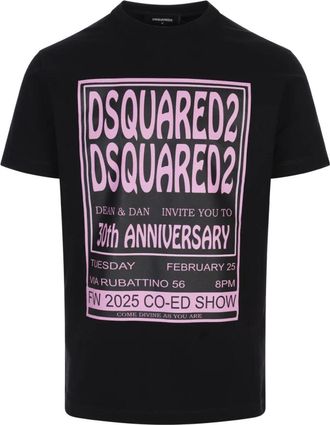 Dsquared2 Herren, Oberteile, Schwarzk, XLGröße