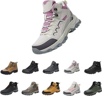 Generic Chaussures de randonnée pour homme et femme - Imperméables - Légères - Antidérapantes et respirantes - Chaussures de trekking larges en cuir - Chaussu