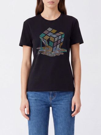 Liu Jo T-shirt slim en coton avec broderies et applications de strass