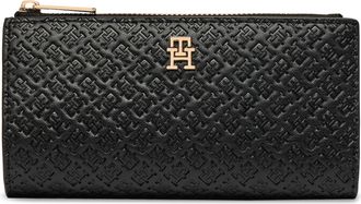 Tommy Hilfiger Geldb&ouml;rse Tommy Hilfiger Th Icon Long Bifold Mono AW0AW18989 Schwarz