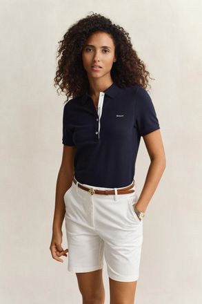 GANT Damen Kontrast Piqu&eacute; Poloshirt (XXL) EVENING Blau