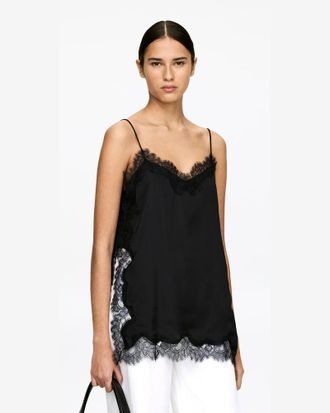 Arket Tr&auml;gertop Mit Spitze -Schwarz