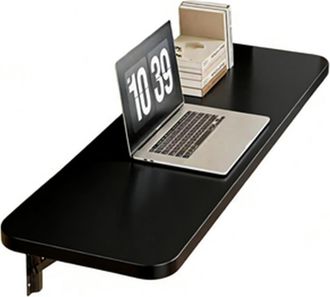 Generic An Der Wand Montierter, Klappbarer Computertisch, Herunterklappbare, Klappbare Werkbank, Arbeitsplattenregal Aus Massivem Holz An Der Wand, 50 Kg Trag