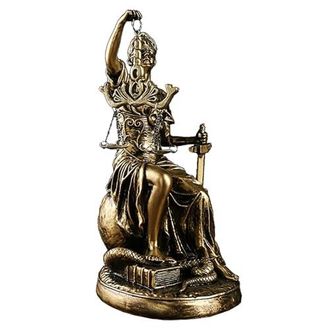 Generic Sculpture de Dame Justice, Statue de D&eacute;esse de la Justice - Statue en r&eacute;sine de la balance aveugle assise de la justice - Figurine de loi pour la d&eacute;co