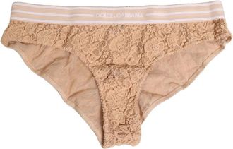 Dolce & Gabbana Femme, Sous-v&ecirc;tements, Beige, Taille: 42 FR Culotte taille haute