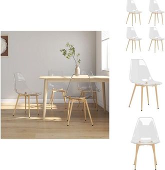 vidaXL Vidaxl - Chaises &agrave; manger lot de 4 Transparent pet - Chaise De Salle &agrave; Manger - Chaises Transparentes - Chaises Modernes - Chaises Design - Chaises