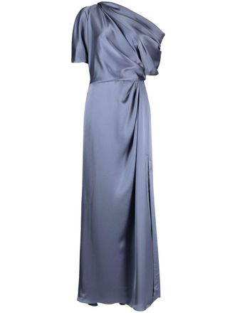 Amsale Kleid mit Drapierung - Blau