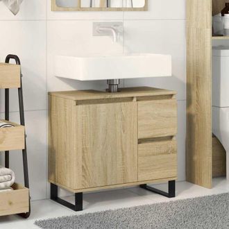 vidaXL Armoire salle de bain ch&ecirc;ne sonoma 65x33x60 cm - Vidaxl