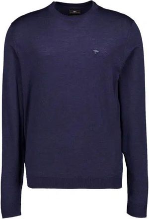 Fynch-Hatton Fynch-Hatton Herren Pullover blau Wolle unifarben