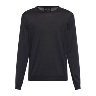 Giorgio Armani Seidenpullover - - Knitwear - Herren - Blau - 3XL