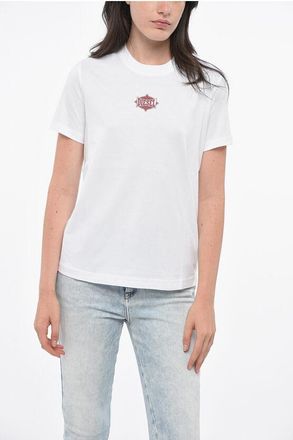 Diesel Crew Neck Cotton T-Shirt with Printed Logo size Xl