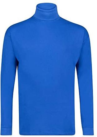 Adamo T-shirt basique à manches longues pour homme avec col roulé Taille 12XL - Bleu - XXXXXXXXXL