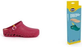 Scholl Clog Evo Bordeaux + Semelles Anatomiques et Antistatiques pour Clog Evo - Bordeaux/Marron