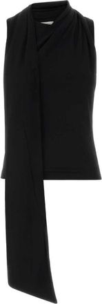 Ami Femme, Tops, Noir, Taille: 36 FR Sleeveless Lavalliere Top