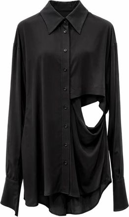 Andrea Ya'aqov Femme, Blouses et Chemises, Noir, Taille: 36 FR Chemise Oversize