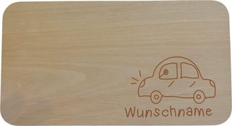 Ffelsenfest Fr&uuml;hst&uuml;cksbrettchen Kinder I Brotzeitbrett personalisiert I Auto