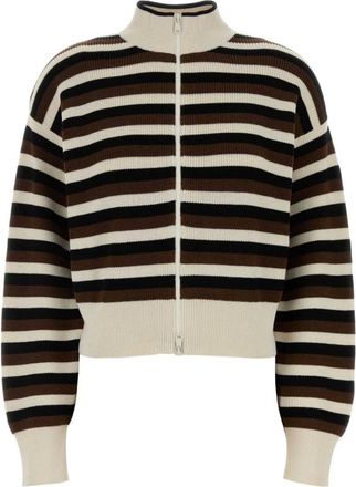 Brunello Cucinelli Femme, Pulls, Noir, Taille: 40 FR Cardigan en coton brod&eacute;