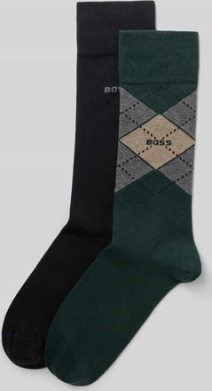 HUGO BOSS Socken aus Baumwoll-Mix im 2er-Pack Modell ARGYLE