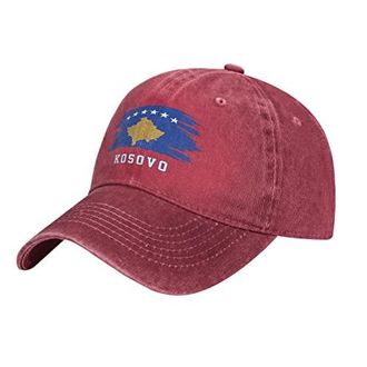 Generic Sun Protection Casquettes Drapeau du Kosovo Unisexe Pare-Soleil Casquette S&eacute;chage Rapide Sunhat pour Les Saisons Sports Ext&eacute;rieur