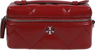 Tory Burch Femme, Sacs, Rouge, Taille: ONE Size Kira Diamond Quilt East-West Vanity Case Bag