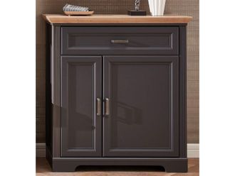 M&ouml;belando Schuhschrank Schuhaufbewahrung Kommode Schuhkommode Flurm&ouml;bel Jillana II Graphit/Artisan Eiche