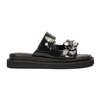 Kazar Schwarze Mules mit Zirkonia und einer Kette - - Shoes - Damen - Schwarzk - 39 EU