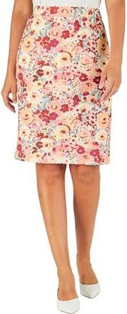 Damart Jupe Maille Gaufrée Extensible pour Femme, Coupe Standard, Rose Fleuri, 46