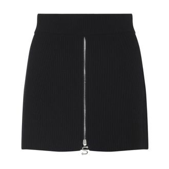 Sportmax Schwarzer Woll-Kaschmir-Rock Aw25 - - Skirts - Damen - Schwarzk - M