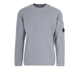 C.P. Company Baumwoll-Chenille-Rundhalspullover - - Knitwear - Herren - Blau - M