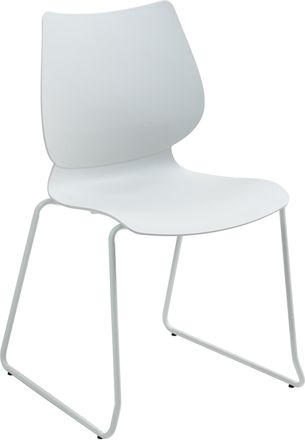 Clp Stapelstuhl Houma I Esszimmerstuhl mit Rückenlehne I Stapelbarer Bistrostuhl mit Sitzschale aus Kunststoff, Farbe:weiß