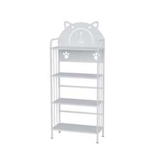 Generic Eckbücherregal, Regal mit Schmiedeeisenrahmen, Bücherregal mit großer Kapazität und Fußpolster, geeignet for Wohnzimmer und Arbeitszimmer(Color1,60x28