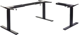 Mendler Gestell HWC-D40, Variables Tischgestell für Eck-Schreibtisch, elektrisch höhenverstellbar Memory 45kg - schwarz