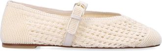 Stuart Weitzman Femme, Chaussures, Blanc, Taille: 41 EU Leora Mary Jane Ballerina